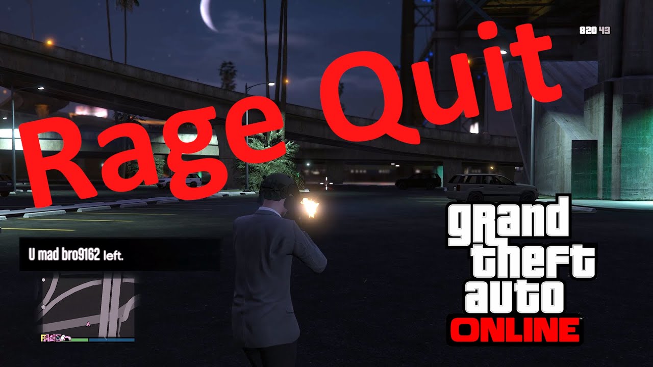 GTA Online Griefer RAGE QUIT!!! - YouTube