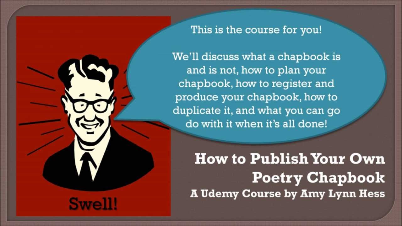 Self Publish a Poetry Chapbook - YouTube