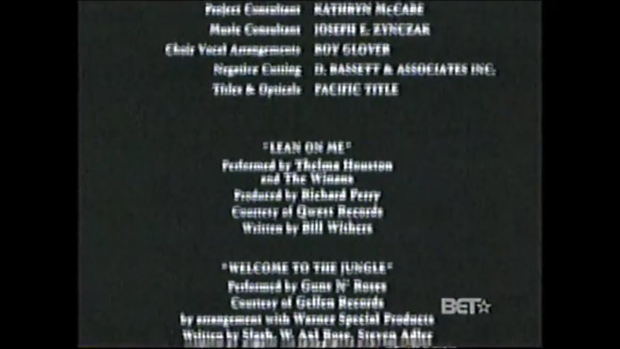 Lean On Me (1989) End Credits (BET 2009) - YouTube