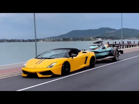 Lamborghini Com jet-ski no engate - YouTube
