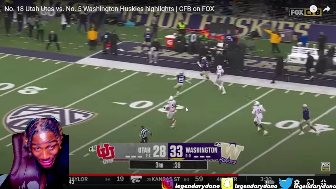 DUDE HIGH ASF! Reacting to Utah Utes vs Washington Huskies 2023 College ...