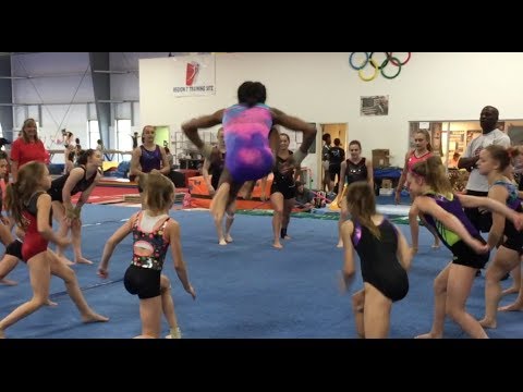 Level 8 Coral Girls attend the Region 7 Gymnastics Clinic | Gymscool ...