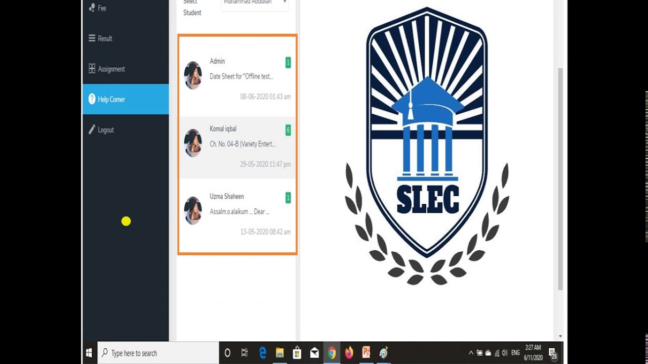 How to attempt test sessions through slec (The Allied School Minza ...