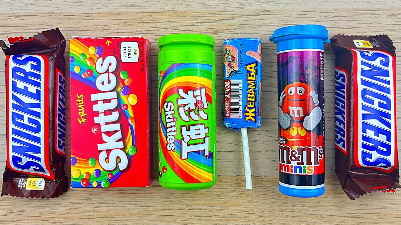Satisfying ASMR video lollipop candy and chocolate yummy candy unboxing ...