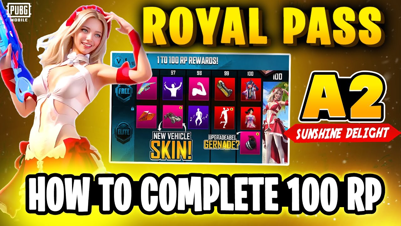 COMPLETE 100 RP IN A2 ROYAL PASS | RP ACTIVITY EXPLAINED | GET FREE RP ...
