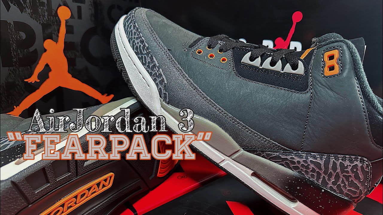 Air Jordan 3 "Fear Pack" Review/ Legit Check / Black Light - YouTube