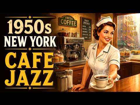 1950s New York Café Jazz | Vintage Diner Coffee Shop Ambience