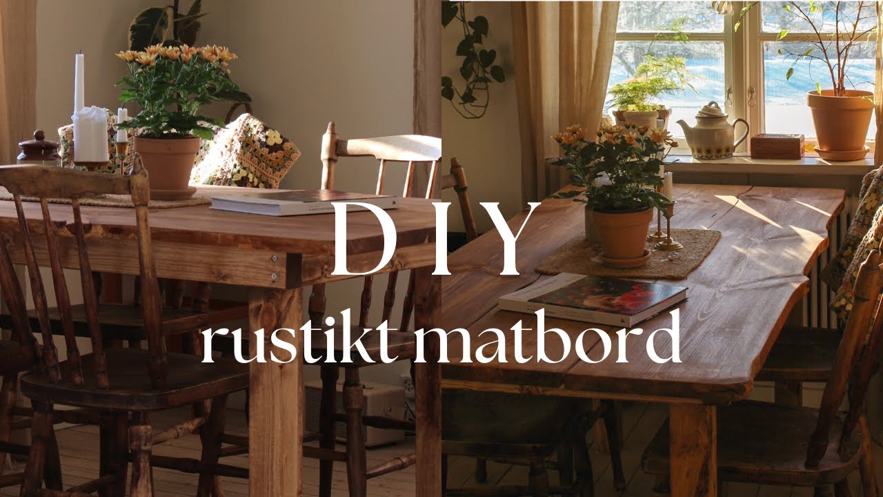DIY - bygger ett rustikt matbord - YouTube