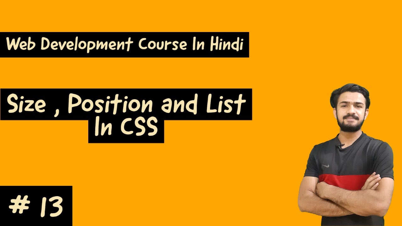 size ,position and list css in hindi #13 - YouTube