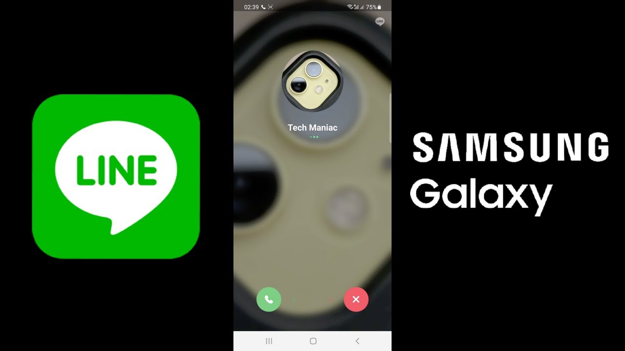 Line Messenger Incoming Call Screen, Original Ringtone & Chat (Samsung ...