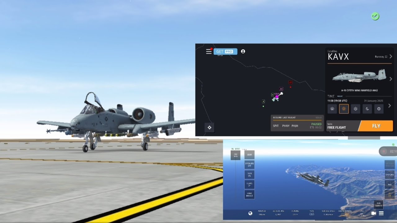 Infinite flight Full flight through south California (KAVX-KNUC) A-10 ...
