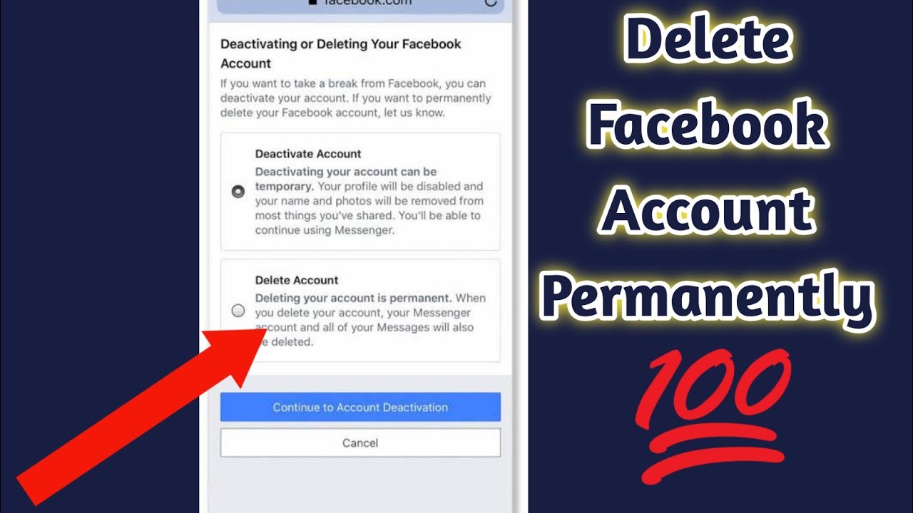 HOW TO DELETE FACEBOOK ACCOUNT PERMANENTLY ON COMPUTER - YouTube
