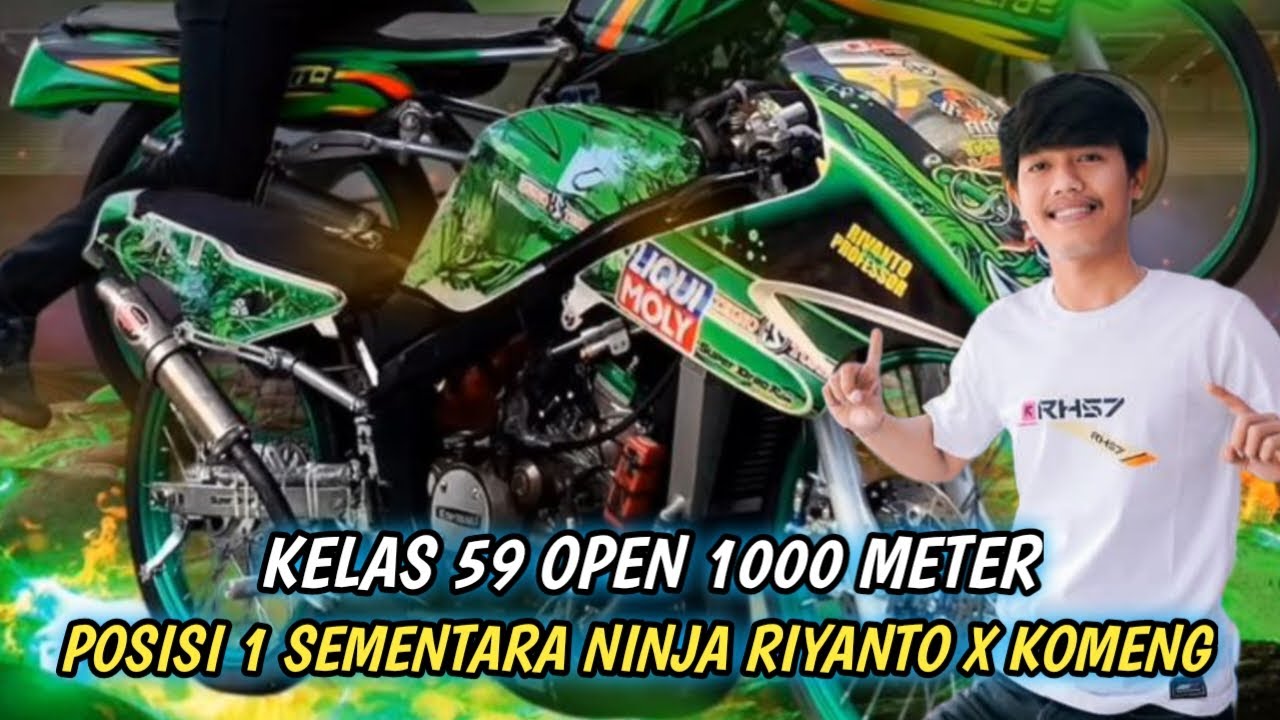 SUPERMENG X RIYANTO POSISI 1 SEMENTARA KELAS 59 OPEN JARAK 1000 METER ...