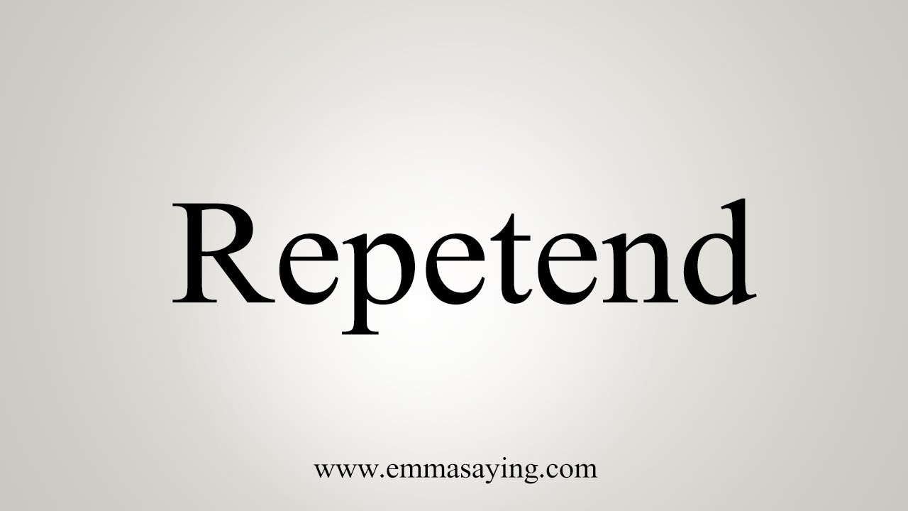How To Say Repetend - YouTube