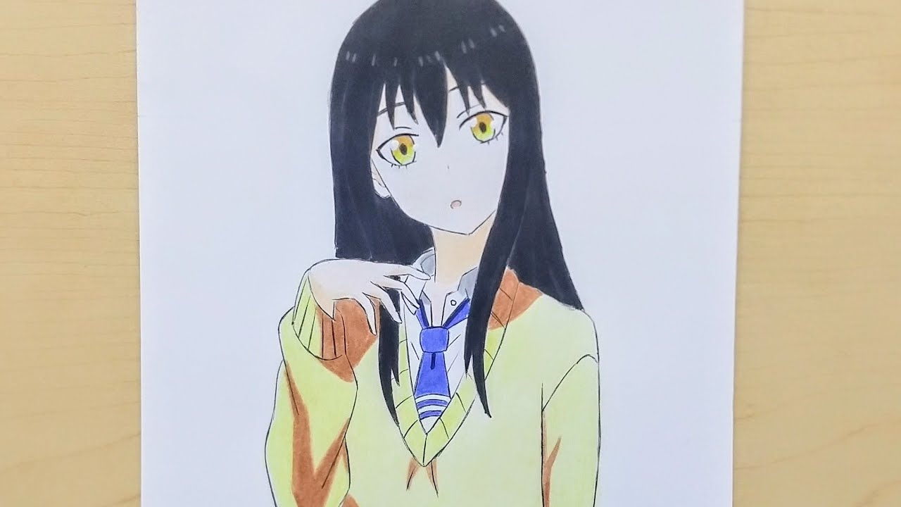 Como dibujar a Miko Yotsuya de Mieruko-chan fácil paso a paso. Draw ...