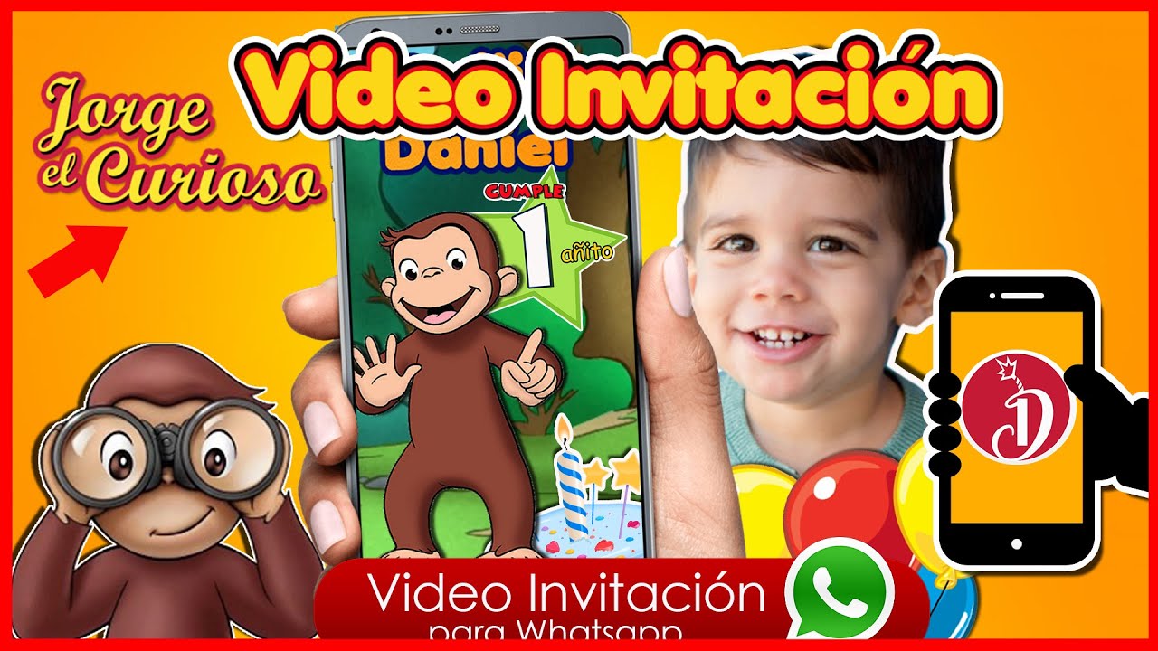 Invitaciones De Jorge El Curioso Jorge El Curioso Topper 5 Cm Para