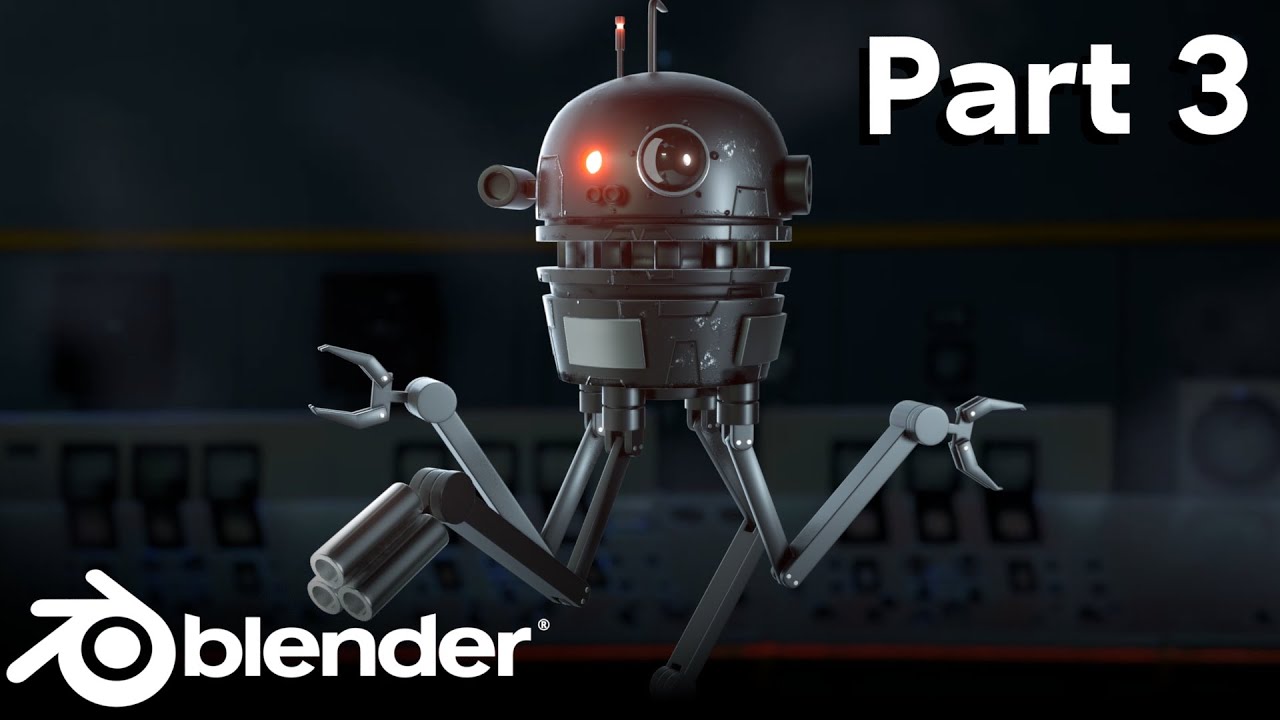 Sci-Fi Robot Drone: Part 3 (Materials and Texture Painting) - YouTube