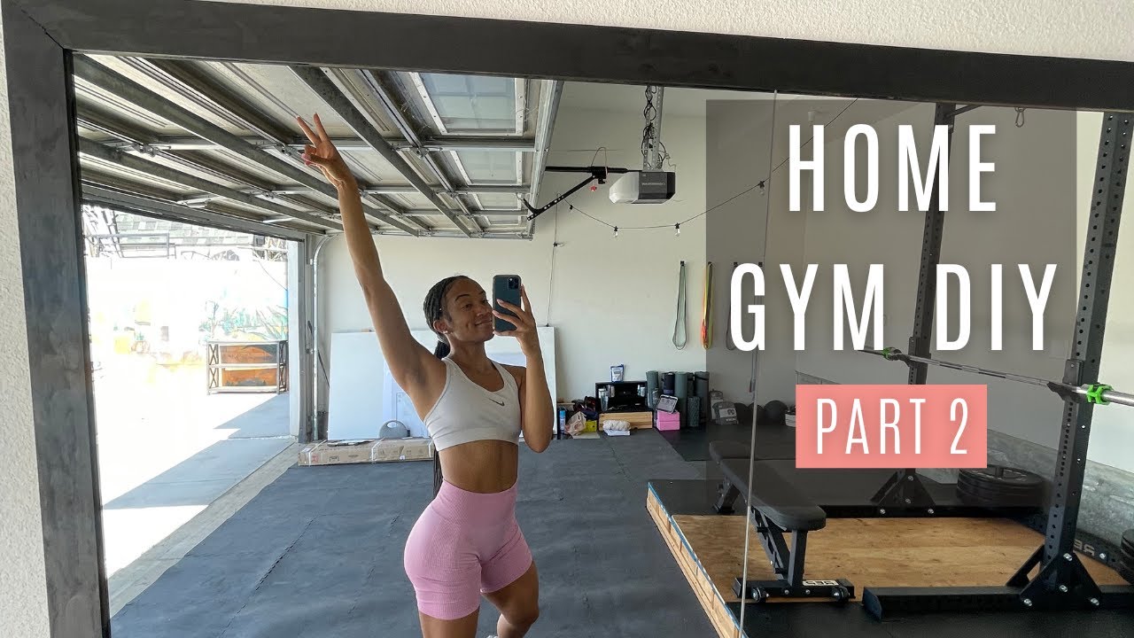 Home Gym DIY Mirror Installation Vlog Part 2 - YouTube