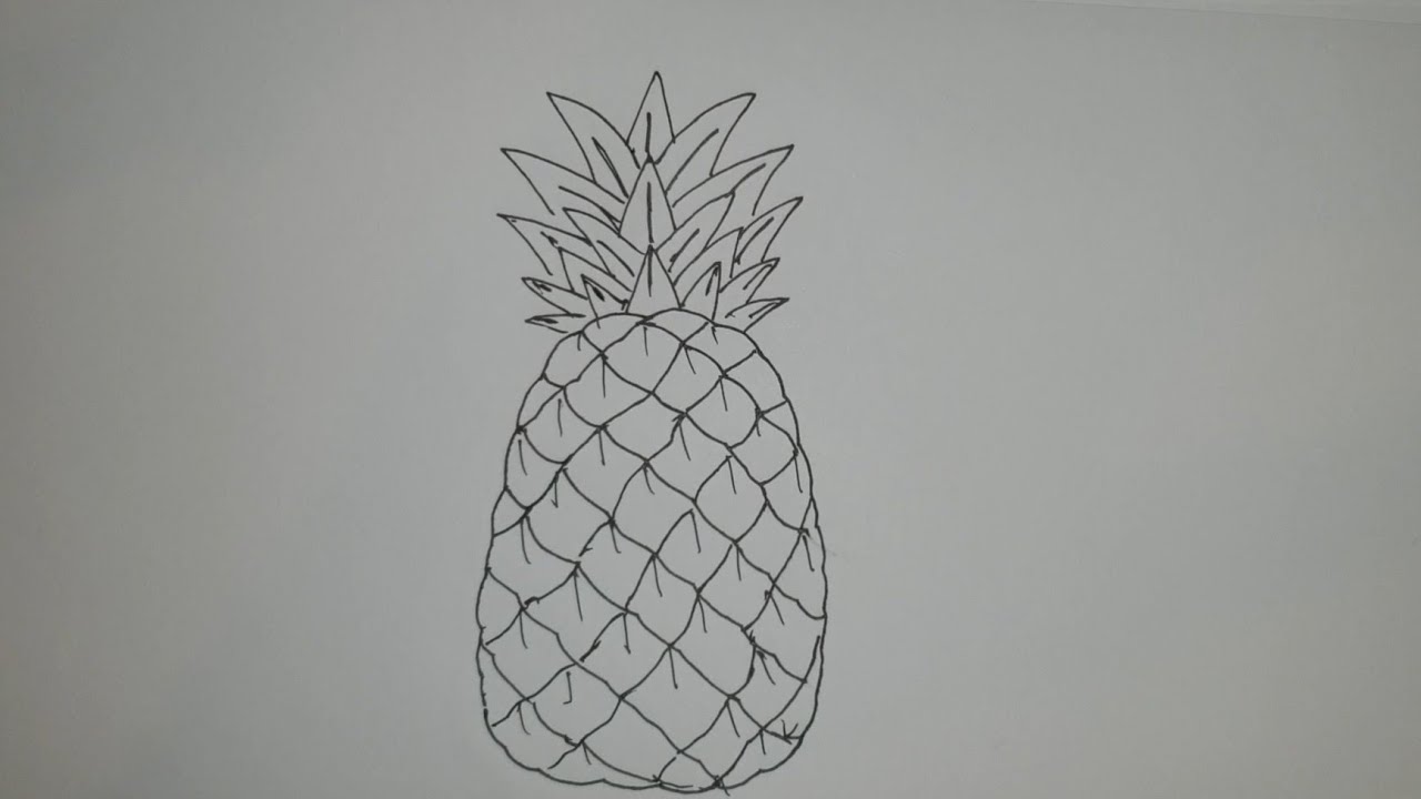 Kako nacrtati Ananas/How to draw an easy cartoon Pineapple🍍 - YouTube
