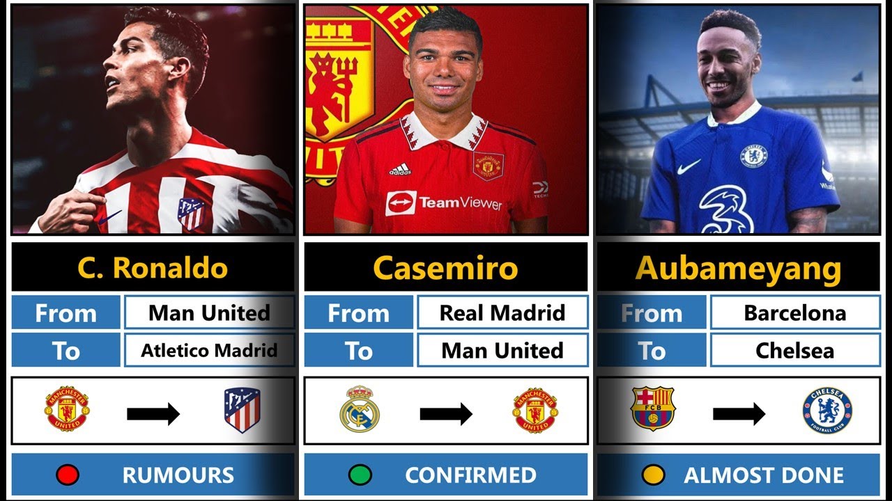ALL CONFIRMED TRANSFERS NEWS SUMMER 2022 - Football , ft Casemiro ...