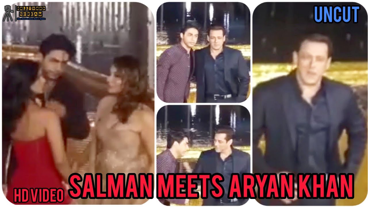 Picture Of The Day When Salman khan Meets Shah Rukh Khan's Son Aryan Khan At NMACC| FULL UNCUT ...