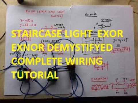 STAIRCASE LIGHT SWITCH EXOR EXNOR COMPLETE WIRING TUTORIAL - YouTube