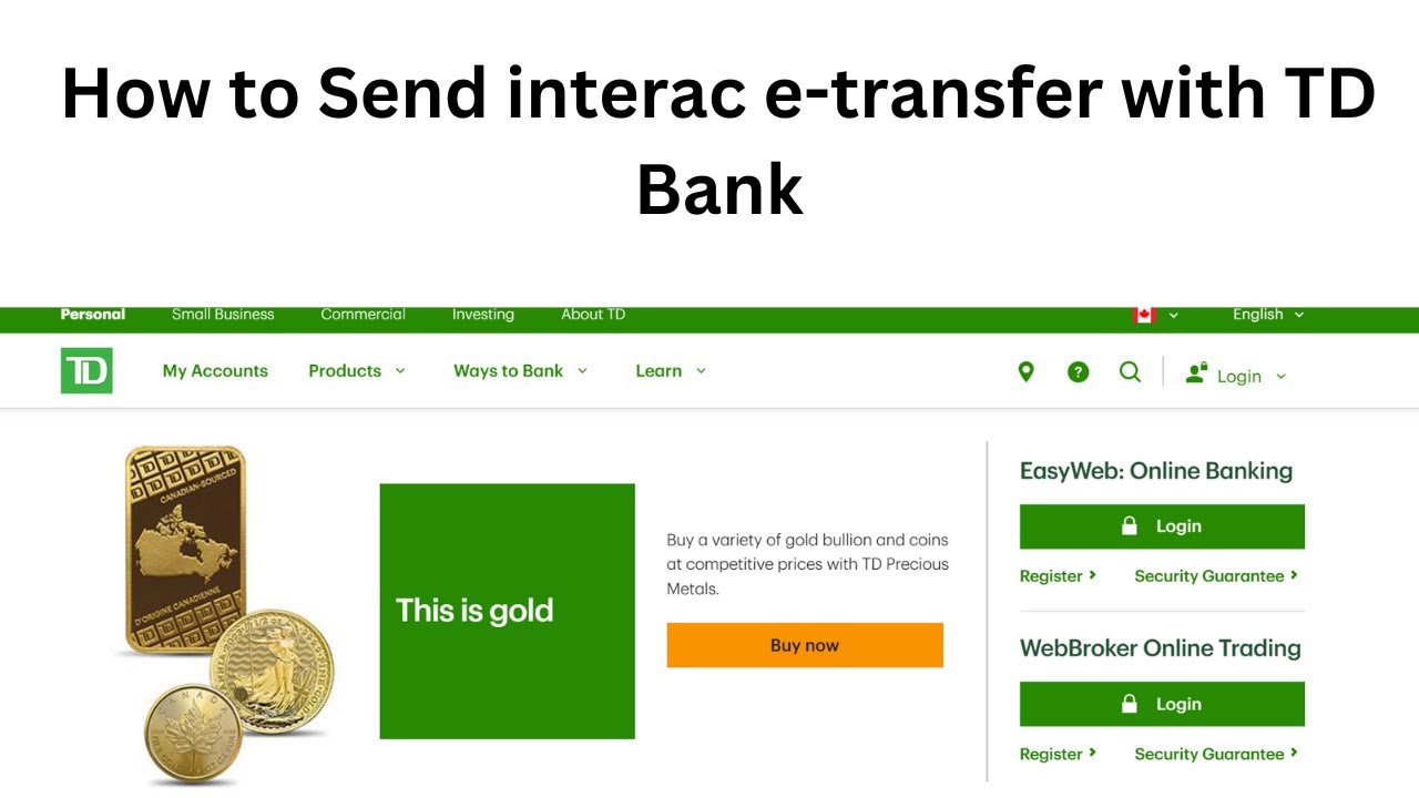 How to etransfer - 2024 | TD Bank Interac e-Transfer - YouTube