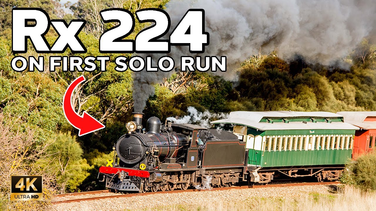 SteamRanger Rx 224 on its First Solo Revenue Service from Mount Barker ...