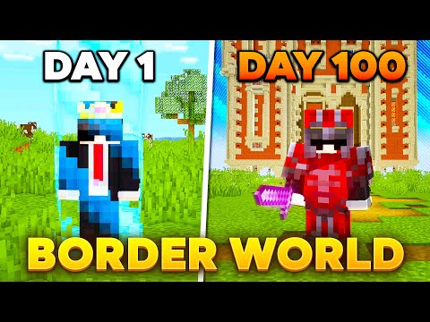 I Survived 100 Days in a 1x1 WORLD BORDER