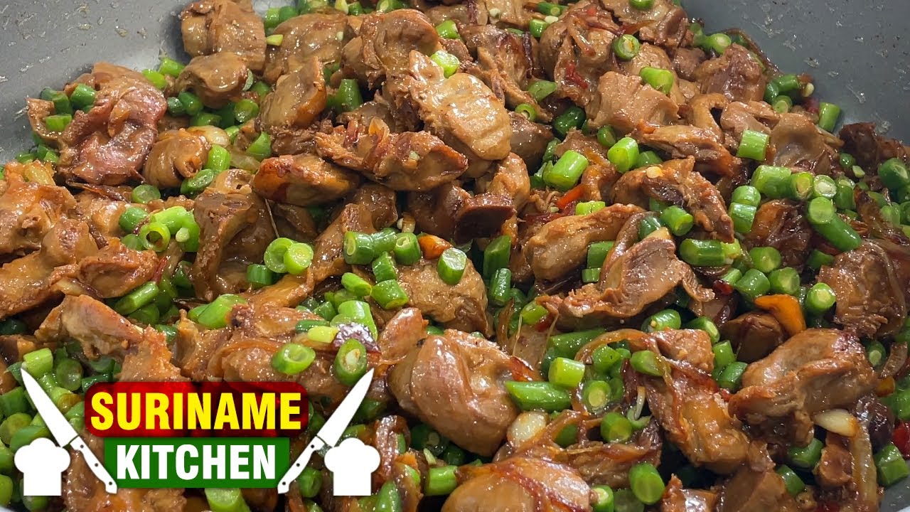 Kouseband Met Kippenmaag Smakelijk Surinaams Recept! - YouTube