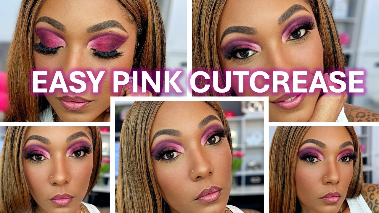 Relaxing Pink Cut Crease Eye Look | Makeup Therapy | Full Face Tutorial ...