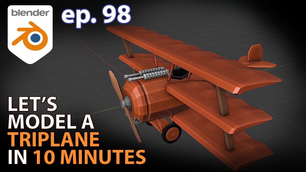 Let's model a TRIPLANE in 10 MINUTES - Ep 98 - Blender 2.93 - YouTube