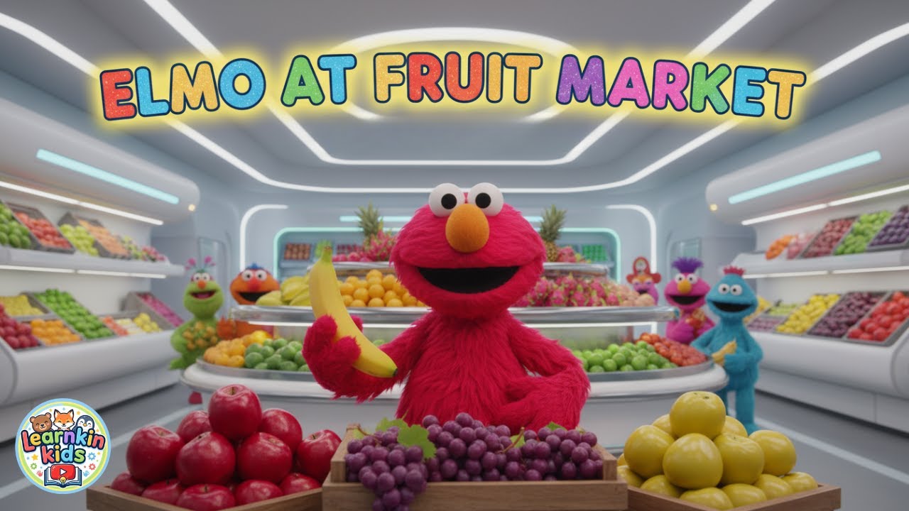 🍎 ELMO AT THE FRUIT MARKET! 🍌 | A Fun Fruity Adventure! | Learn Fruit ...