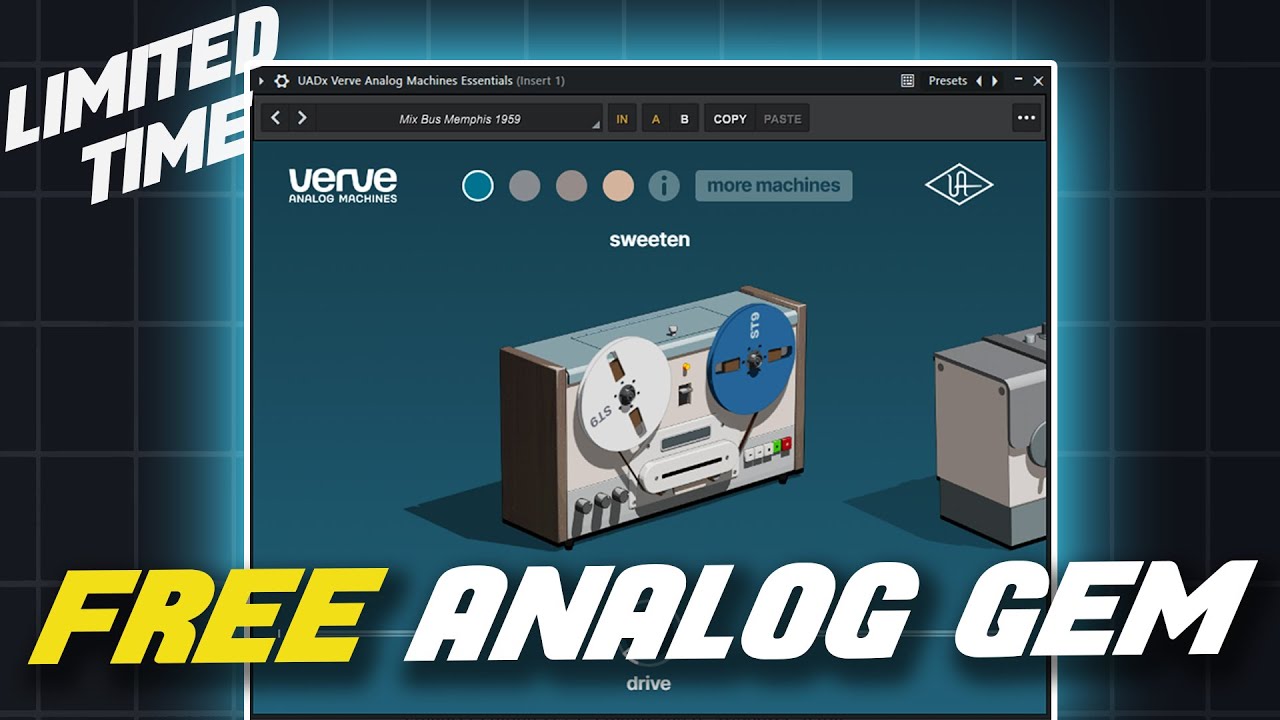 FREE Analog Saturation Plugin | UAD Verve Analog Machines Essentials ...