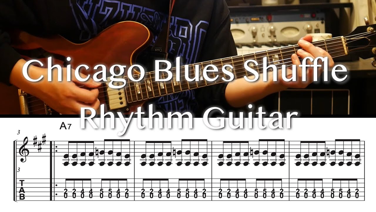 Blues Shuffle in A Rhythm Guitar #tab #lesson #simple #easy #jamsession ...