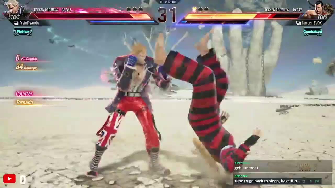 Getting curb stomped in tekken - YouTube