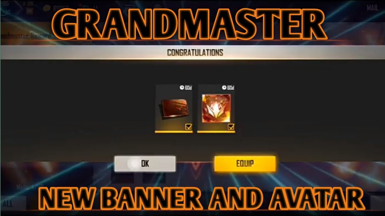 GRANDMASTER NEW BANNER AND AVATAR || GARENA FREE FIRE - YouTube
