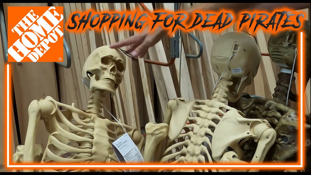 Pirate Skeleton Shopping at Home Depot - YouTube