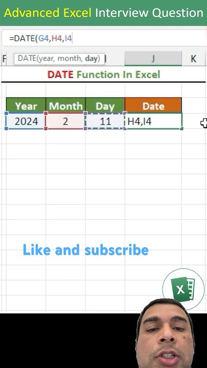Advance excel | DATE function in excel | DATE formula in excel | excel interview#shorts#viral # ...