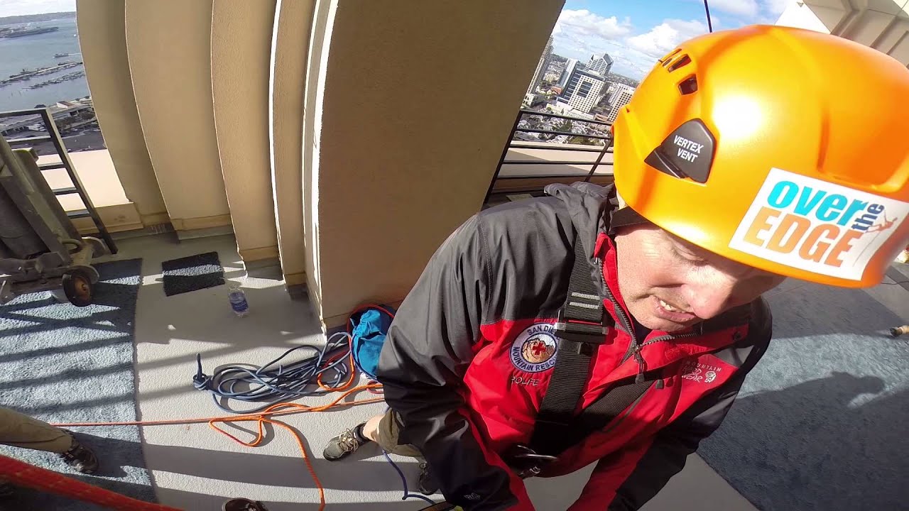 Going Over the Edge - Learning how to rappel - YouTube