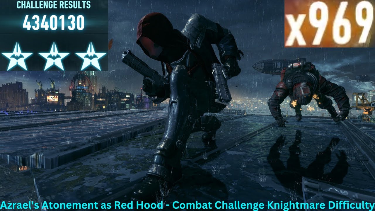 Batman Arkham Knight PC Azrael's Atonement as Red Hood - Combat ...