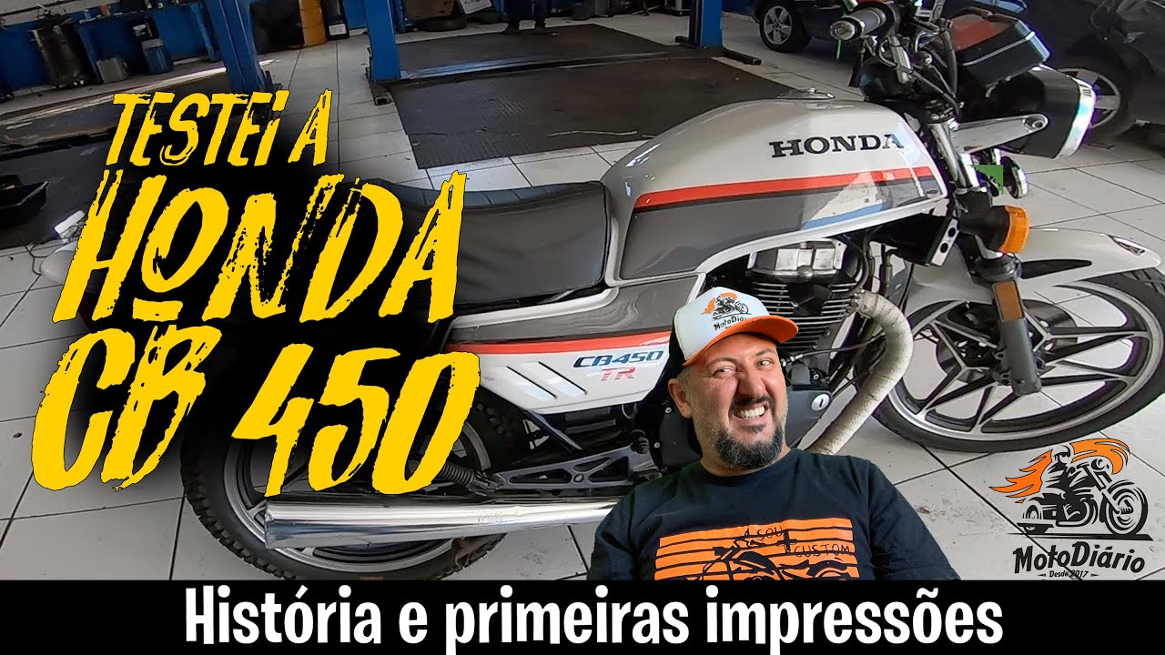 Testei a Honda CB 450, HISTÓRIA e PRIMEIRAS IMPRESSÕES - YouTube