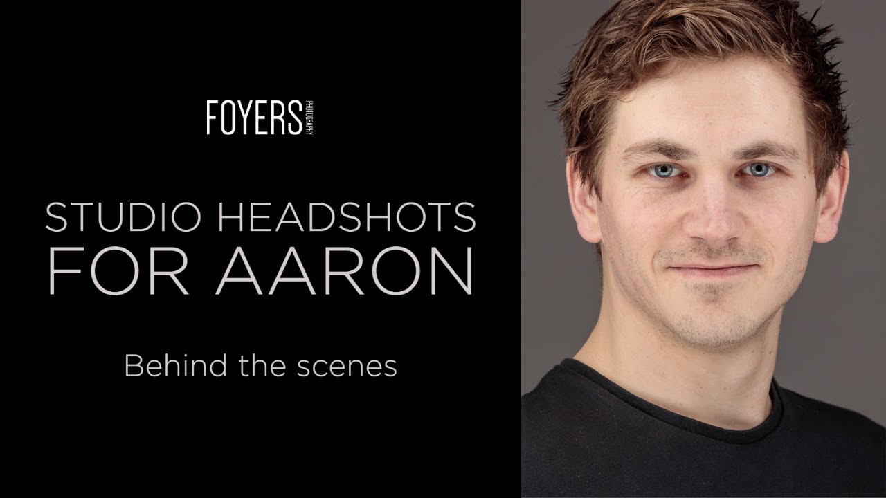Behind the scenes - Studio headshots photography for Aaron - YouTube