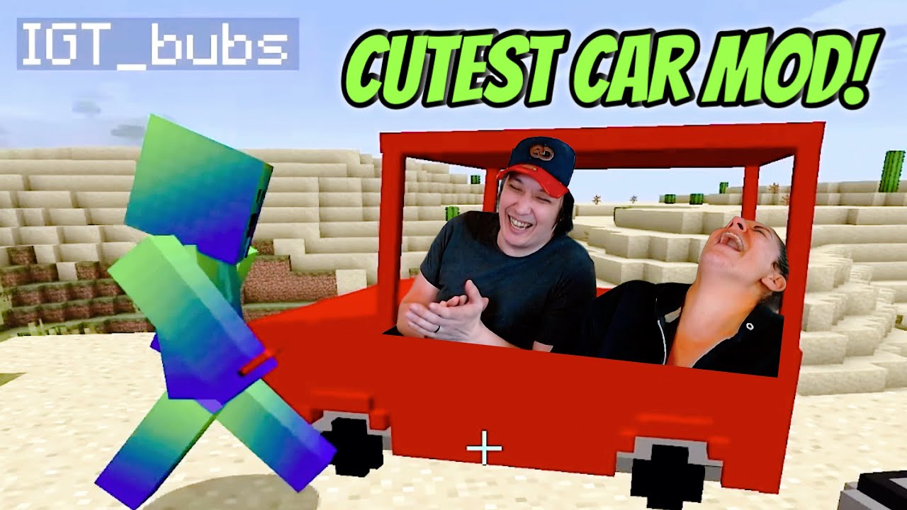 WE REACT TO OUR FAVORITE MINECRAFT CAR MOD!! HILARIOUS!!! - YouTube