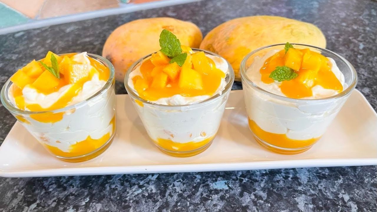 MANGO FOOL RECIPE | EASY MANGO FOOL DESSERT RECIPE | Mango cream ...