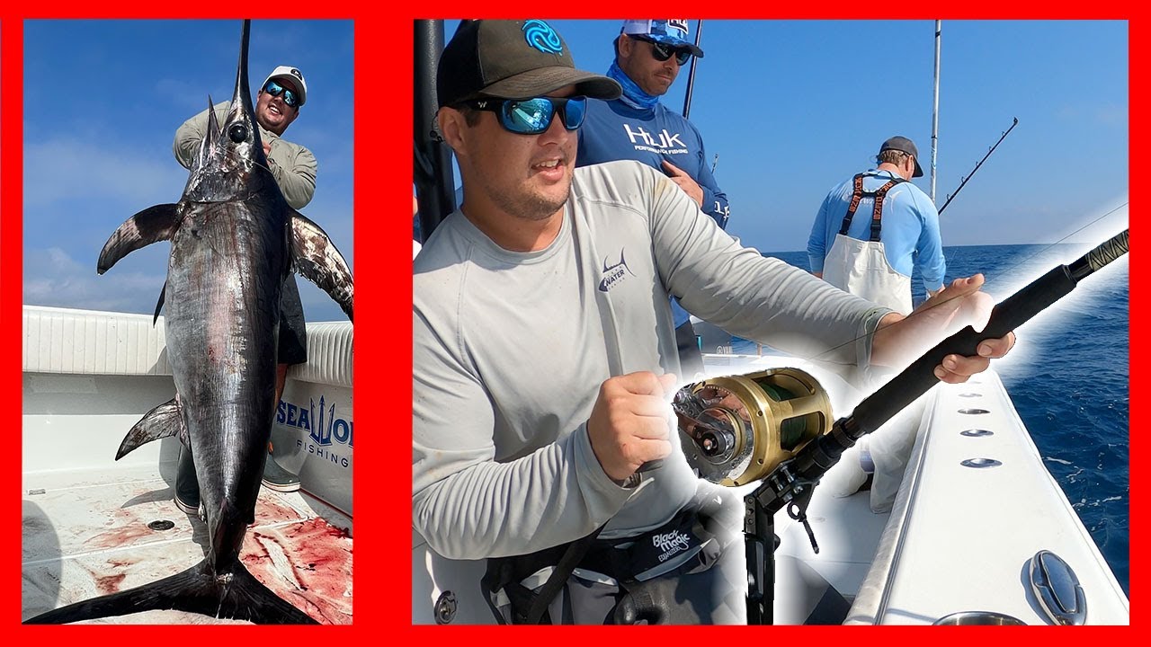 Huge Swordfish *HAND CRANK 1/2 Mile Deep* (Catch, Clean, & Cook) - YouTube