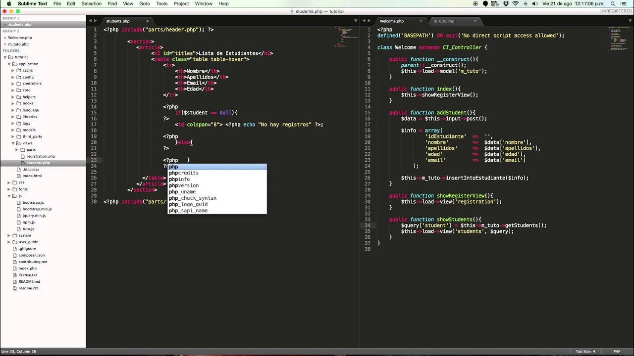 Pasar parámetros de ajax a controlador Php (CodeIgniter) - Parte 2 - YouTube
