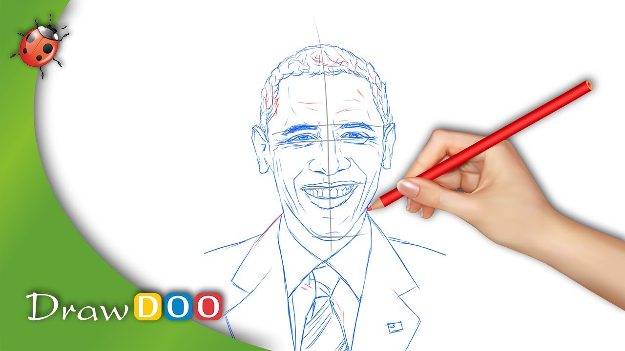 Barack Obama from Celebrities Drawing Tutorial - YouTube