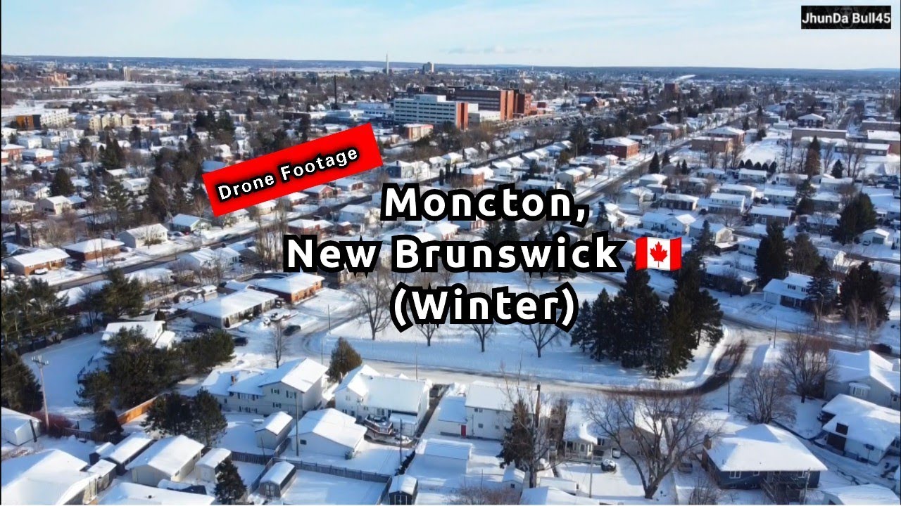 Moncton, New Brunswick Canada during winter (Drone Footage) - YouTube