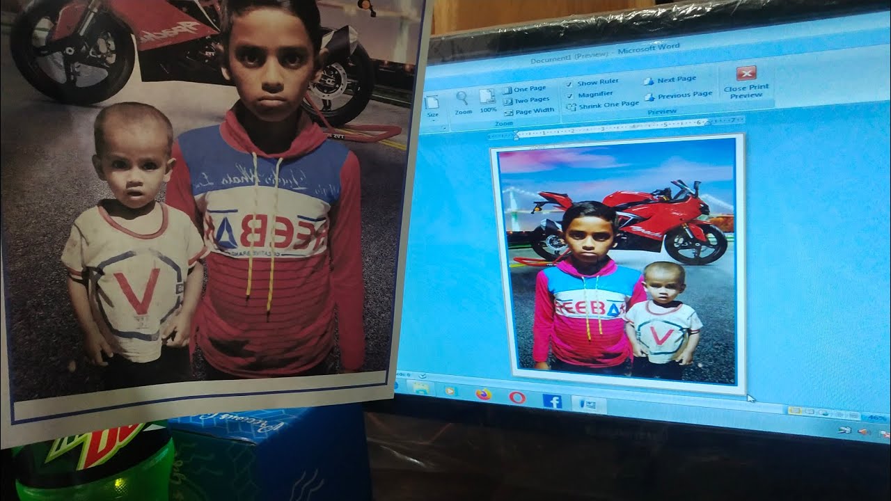 how to picture border print out problem A4 size printed problem image ...